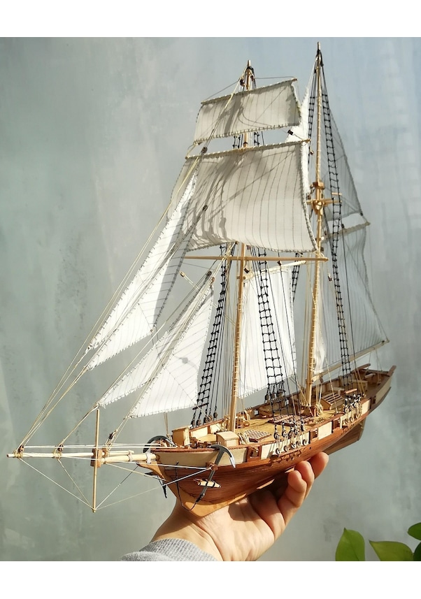 Hobi Gemi Modeli Oluşturma Kitleri Ölçek 1/96 Harvey1847 Savaş Gemisi ...