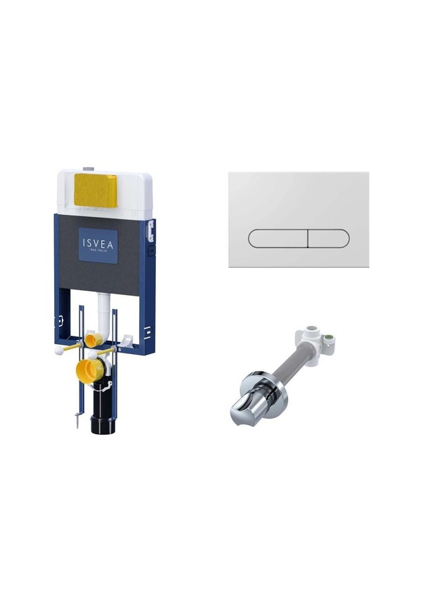 Isvea Durezza Gömme Rezervuar Seti - Mat Beyaz Tuğla Duvar Fiyatları ve ...