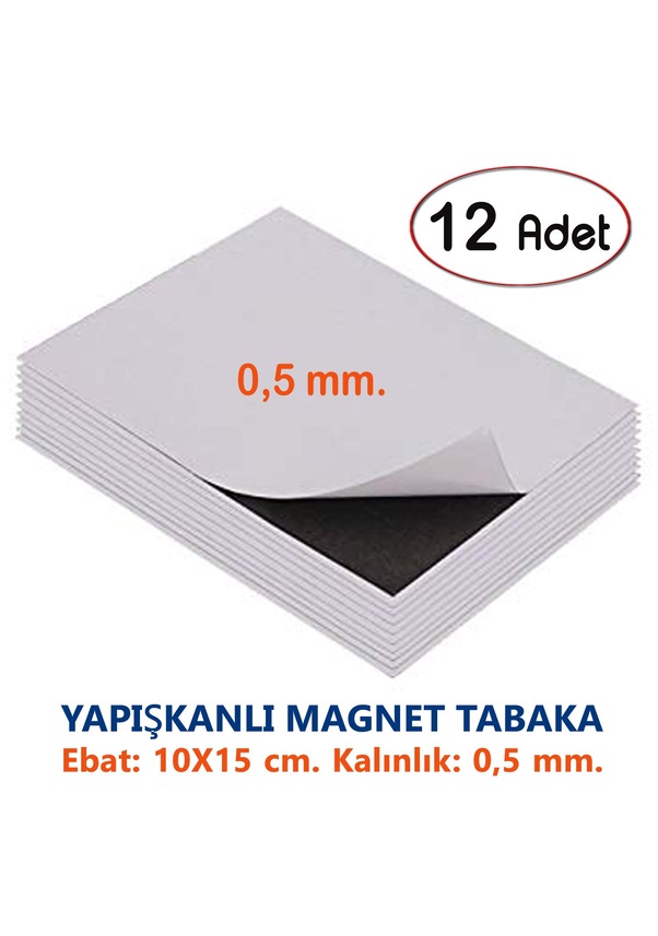 12 Adet 10X15 Cm Yapişkanli Miknatis Tabaka Fotoğraf Magneti ...