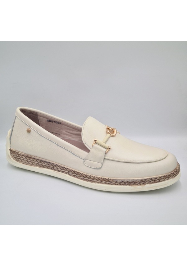 Greyder 59278 Kırık Beyaz Deri Eva Taban Kadın Casual Ayakkabı Kirli ...