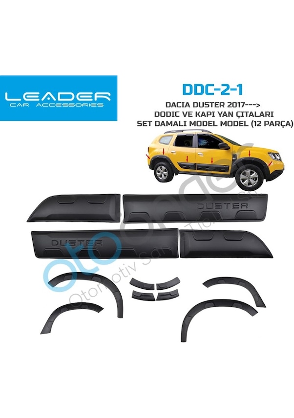 Dacia Duster Dodic Ve Yan Kapı Çıtaları Set Damalı 12 Parça Fiyatları ...