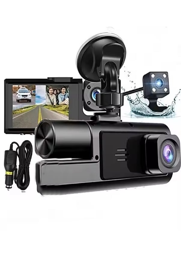 A22 1080p Araç İçi Kamera 3 Kameralı Ön-iç - Geri Görüş Kamera ...