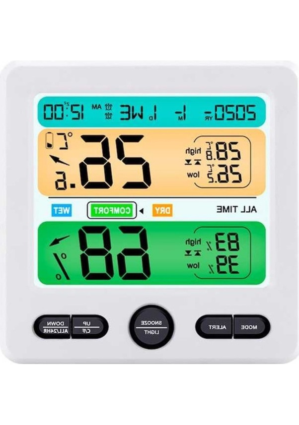 Cordial Duvar & Masa Tipi Akıllı Ev Termometre Nem Ölçer - Büyük Lcd ...