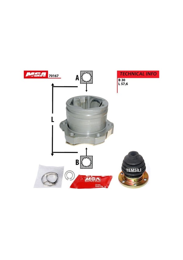 Mga-70167 - Aks Kafası Ic Sol Kıt Koruk Mafsal Lale Fıat : Al Fiyatları ve Özellikleri