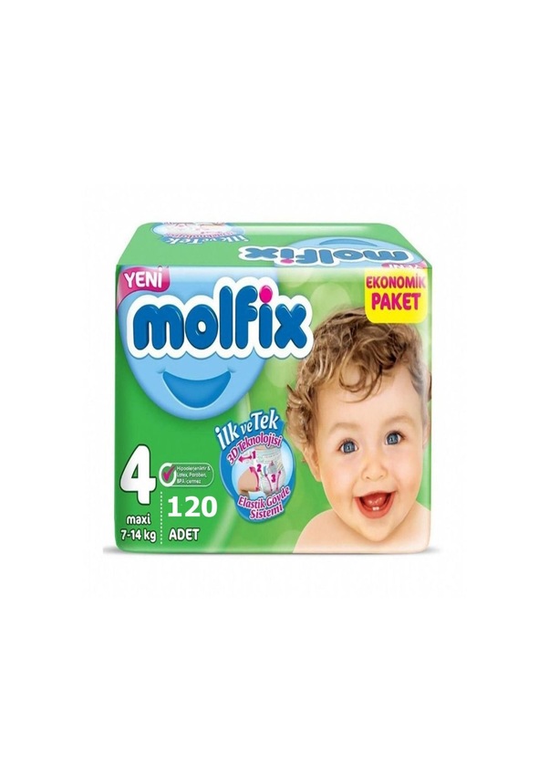 Molfix 3D Maxi 4 Numara Maxi Jumbo 120 Adet Fiyatları ve Özellikleri