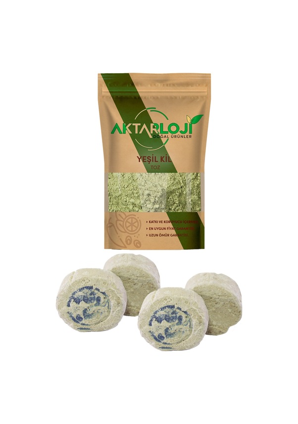 1 Paket 400 Gr Ruşur Taşı 13-17 Adet Arası + 1 Kg Toz Yeşil Kil 1 ...