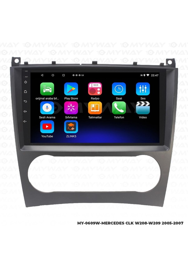 Mercedes W209 Android 12 Multimedya Carplay 2gb Ram+32gb Hdd Navigasyon Ekran Fiyatları ve ...