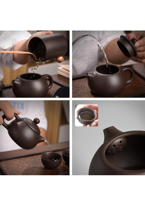 Seyahat Çay Setleri Seramik Çin Kung Fu Japon Mor Kil Çaydanlık Seti ...