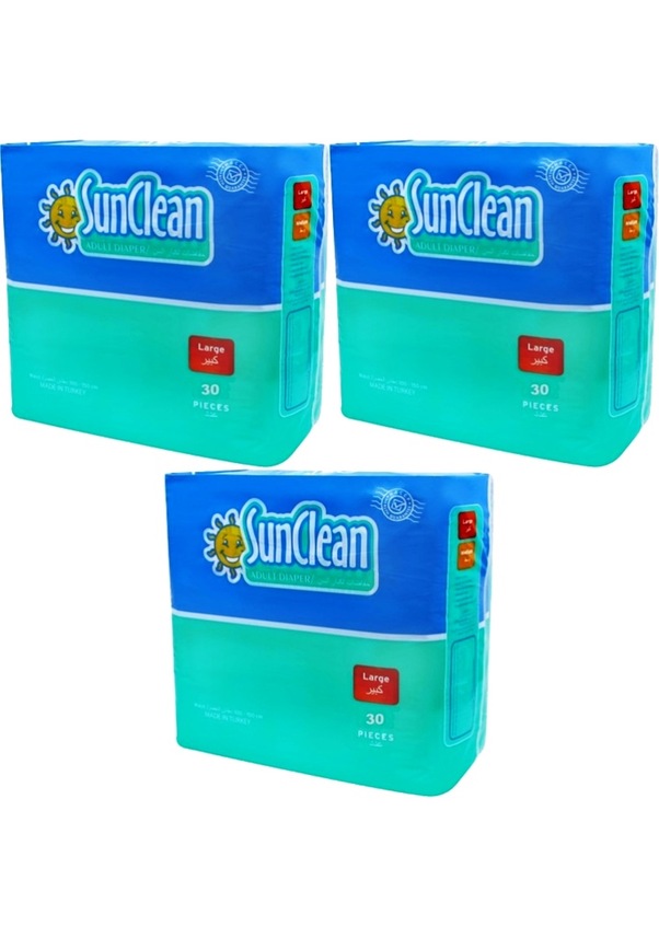 Sunclean Yetişkin Hasta Bezi Large Büyük (90 Adet) Bel Bantlı Fiyatları ...