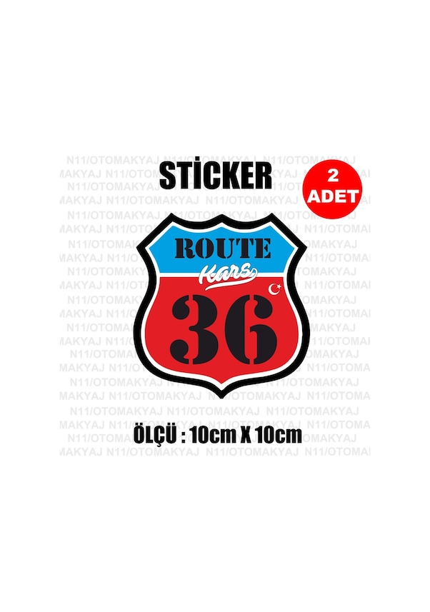 36 Kars Plaka Rota Sticker Araba Kask Motosiklet Laptop Etiket ...