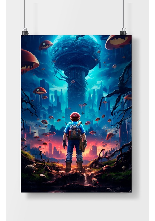 Mario Mantar Şehri Oyun Poster Çerçevesiz Poster Kağıdı 15 X 21 Cm ...