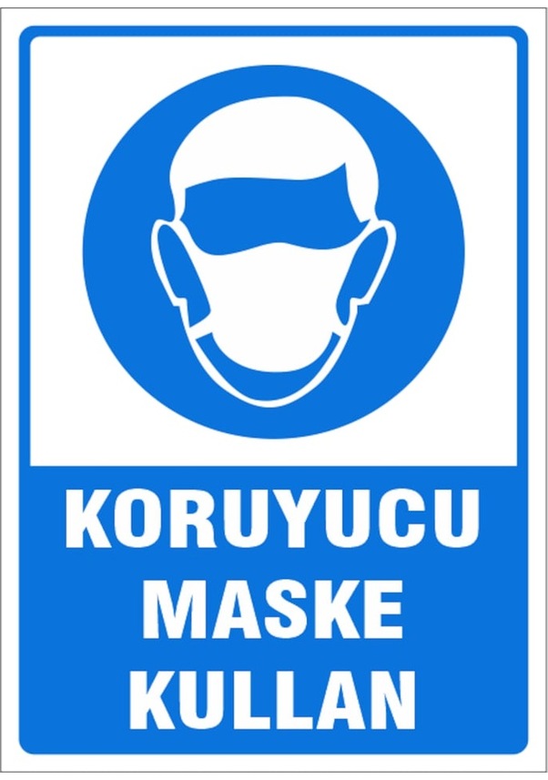 5 Adet Koruyucu Maske Kullan Uyarı Ikaz Levhası Standart Fiyatları ve ...