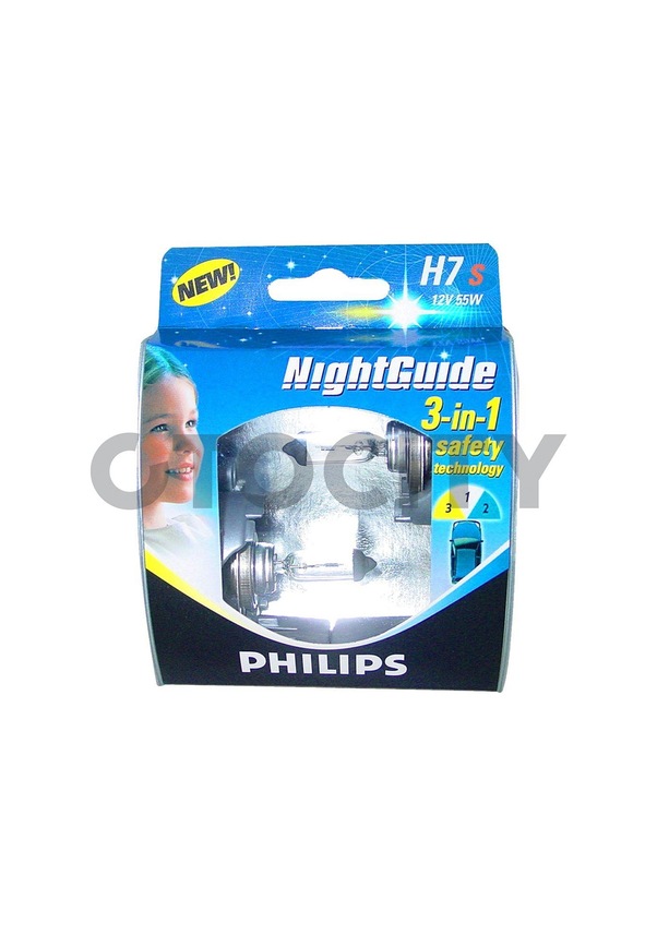 Phılıps H7S Nıght Guıde 55W Set 3 Farklı Bölgeye 3 Farklı Renk ...