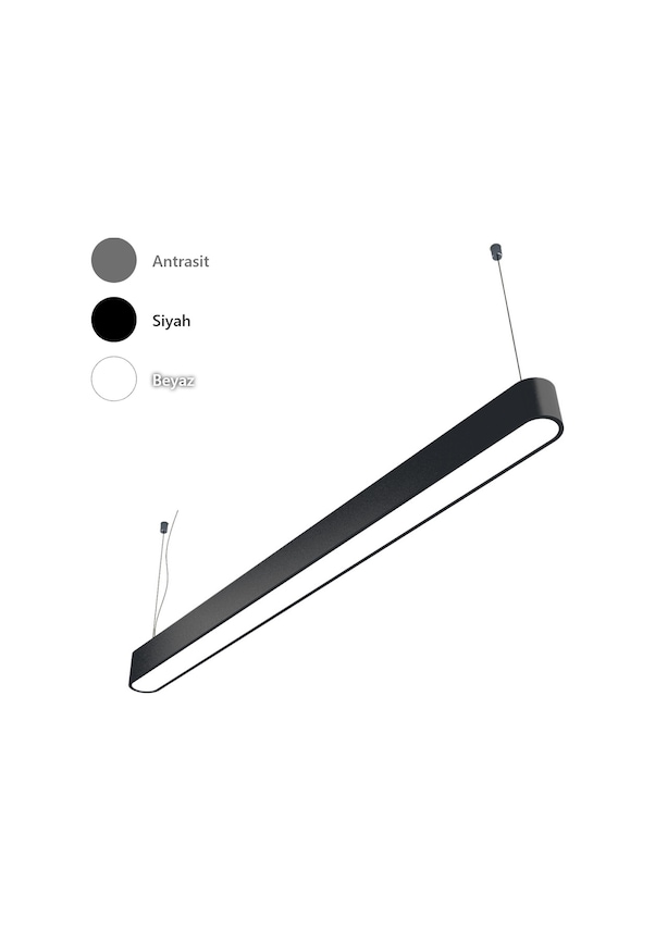 Oval Linear Modern Led Sarkıt Avize Armatür (Lineer) Uzunluk-Kasa Rengi ...