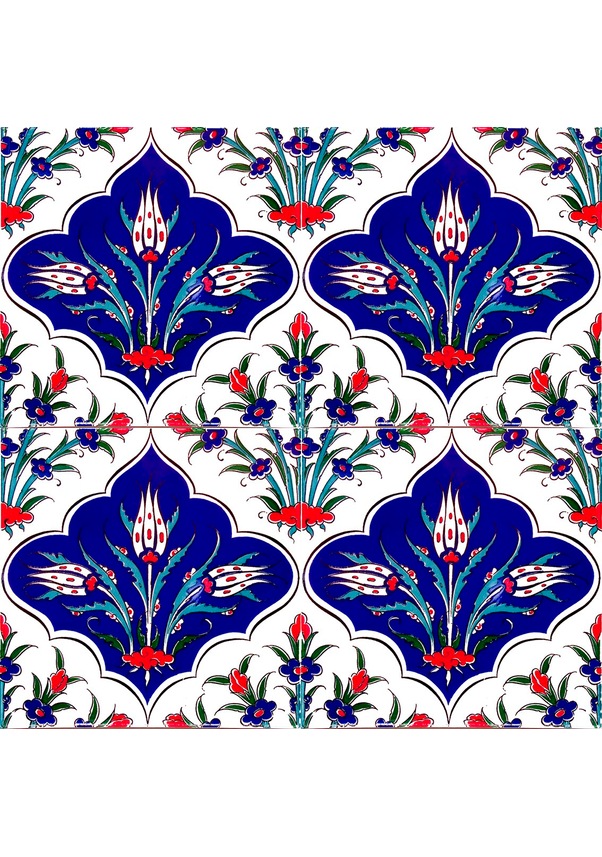 Armada Çini 20x20 Cm Ac 45 Kütahya Çinisi İznik Desenli Çini Karo ...