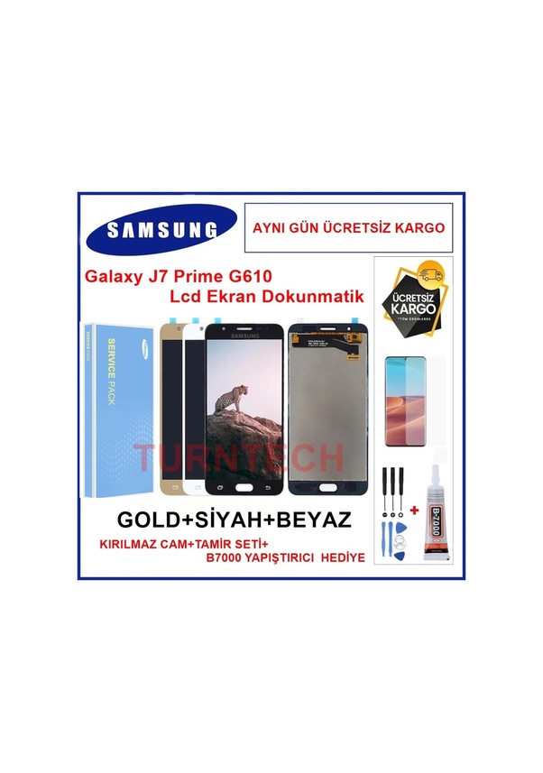 Samsung Galaxy J7 Prime Sm-G610F Lcd Ekran Dokunmatik Full Siyah ...