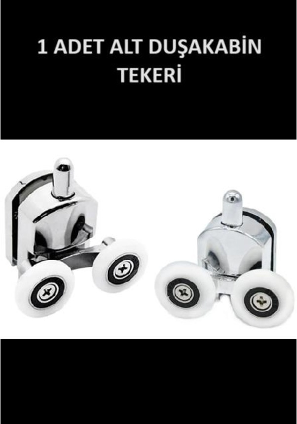 Tekerlek Duşakabin Tekerleği Alt Cam Rulman Krom Teker 23 Mm 10 ...