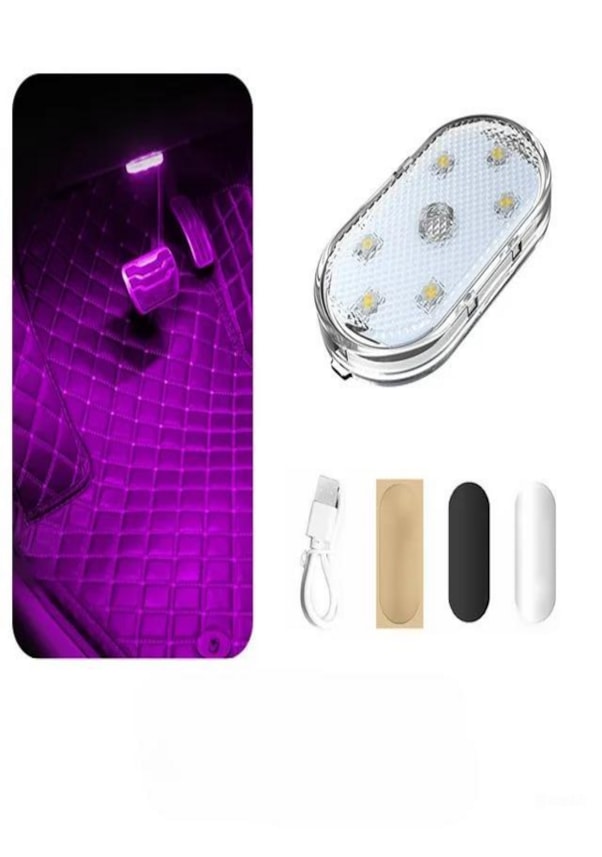 Araç Ve Dolap İçi Mor Işık Şarjlı Dokunmatik Led Lamba Işık Fiyatları ...