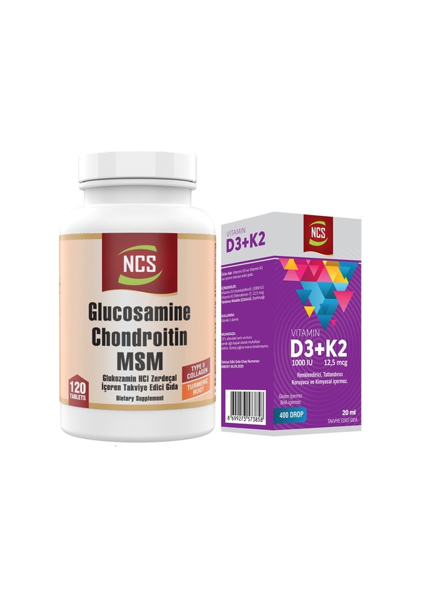 Ncs Glucosamine Chondroitin Msm 120 Tablet + Ncs Vitamin D3 K2 20 ML Fiyatları ve Özellikleri