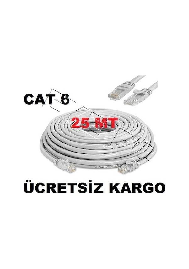 EYEPC Ethernet Kablosu Cat6 25 Metre M Internet Kablo Modem Pc Arası Fiyatları ve Özellikleri