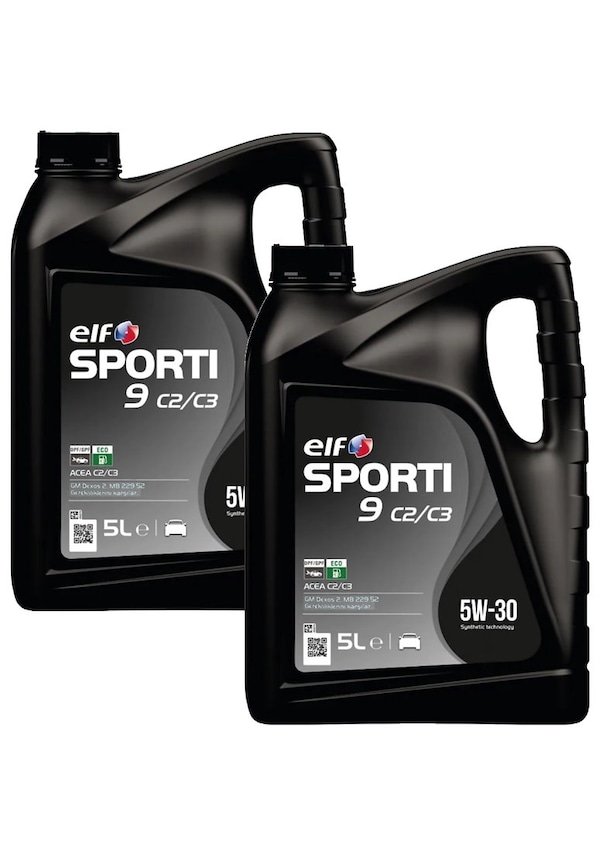 Elf Sporti 9 5W-30 Acea C2/C3 Dpf Tam Sentetik Motor Yağı 2 x 5 L ...