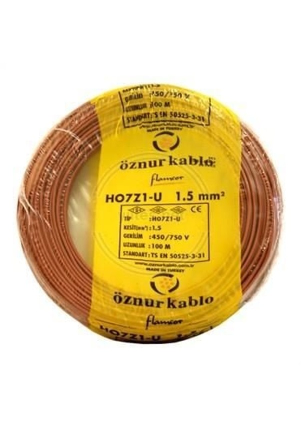 Nhxmh Yanmaz Kablo 1,5 Luk Kahverengi Öznur-hes - 100 Metre Fiyatları ve Özellikleri