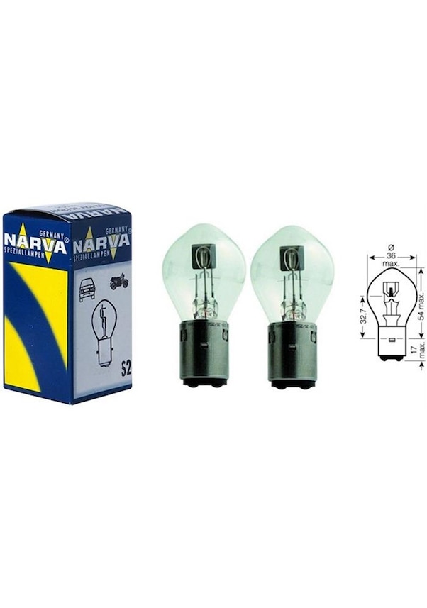 Narva S2 Motosiklet Ampul 12V 35/35W Ba20D 49531 Fiyatları ve Özellikleri