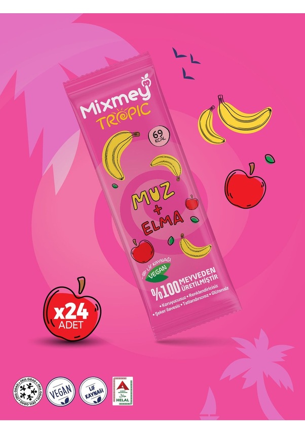 Mixmey Muz Meyve Bar 24 x 20 G Fiyatları ve Özellikleri