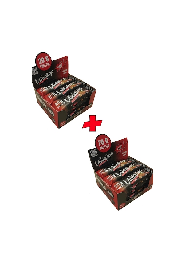 Uniq2go Power Almond Maxibar Protein Bar 65 G - %30 Protein 2 Kutu 24 ...