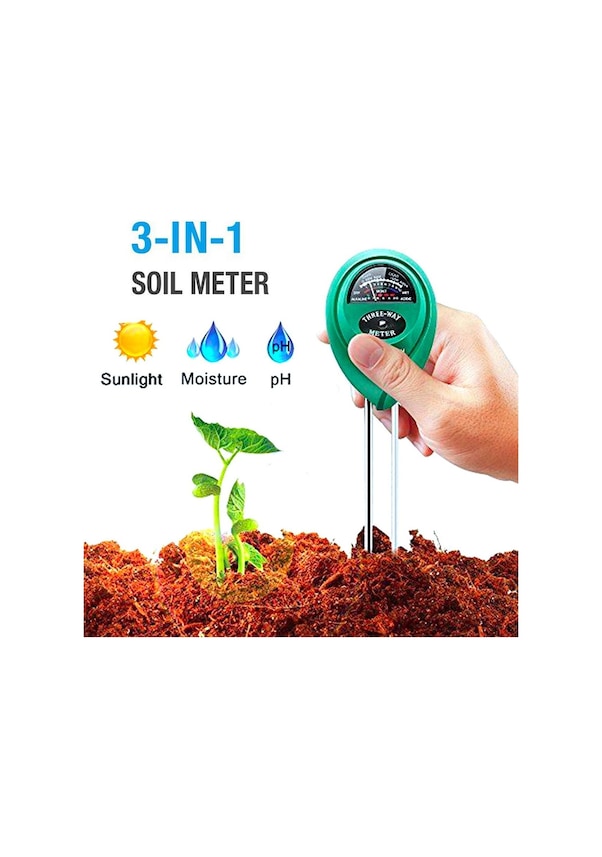 Dası 3'ü 1 Arada Çok Fonksiyonlu Dijital Ph Ölçer Toprak Nemi Monitörü ...