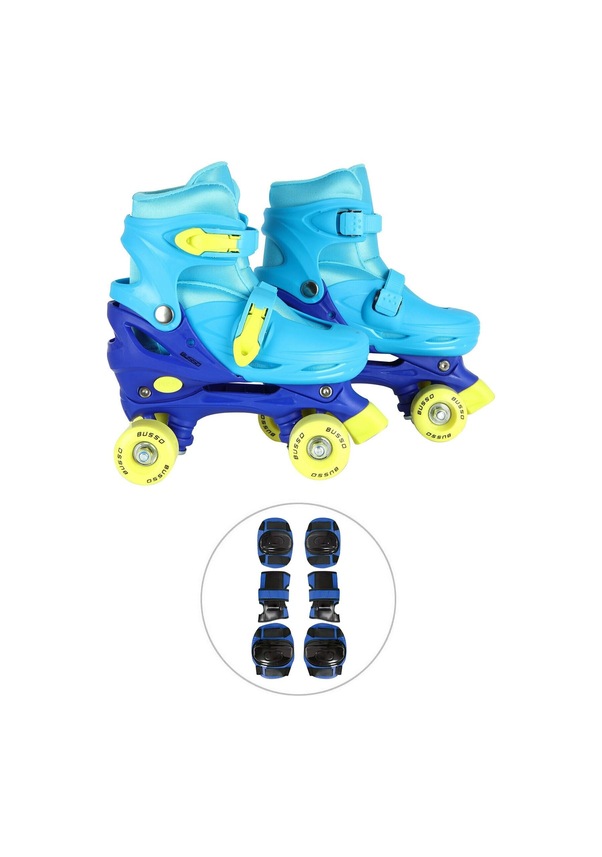 Sportif-Aletler Dört Tekerlekli Mavi Güvenlik Pateni + 3'Lü Koruyucu ...