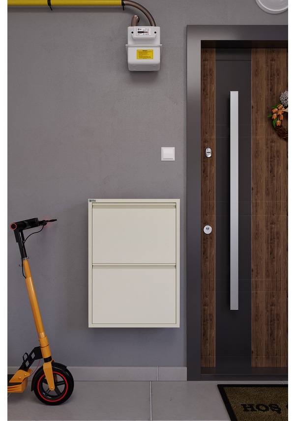 Ceha 2'li Metal Ayakkabılık - Krem K.AYK-2 /AB1013 Fiyatları ve Özellikleri