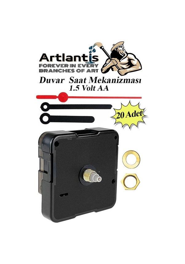 Duvar Saat Mekanizması 20 Adet 10 Mm Şaft Sessiz Saat Motoru Akrep ...