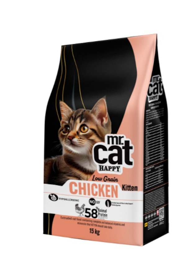 Mr. Cat Happy Tavuklu Yavru Kedi Maması 15 KG Fiyatları ve Özellikleri