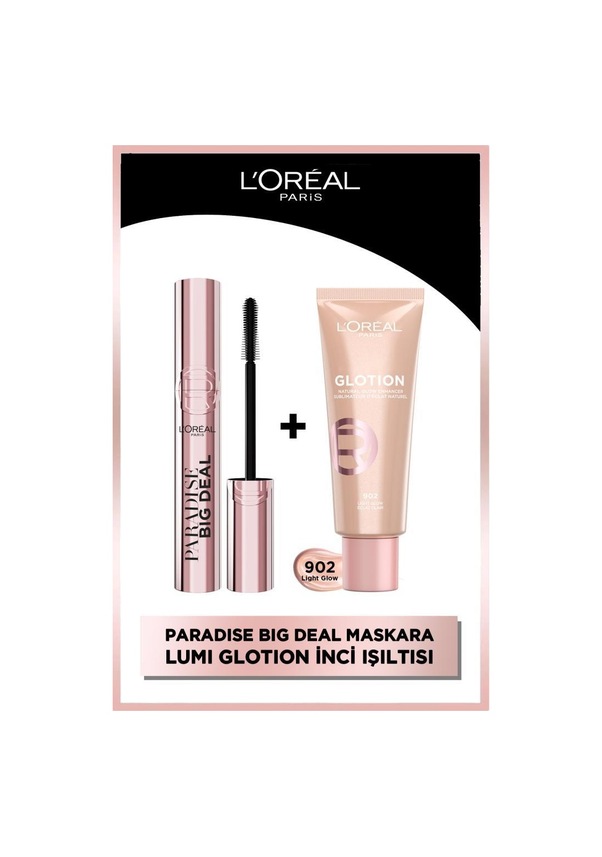 L'Oréal Paris Paradise Big Deal Maskara + Glotion Highlighter 902 Light ...