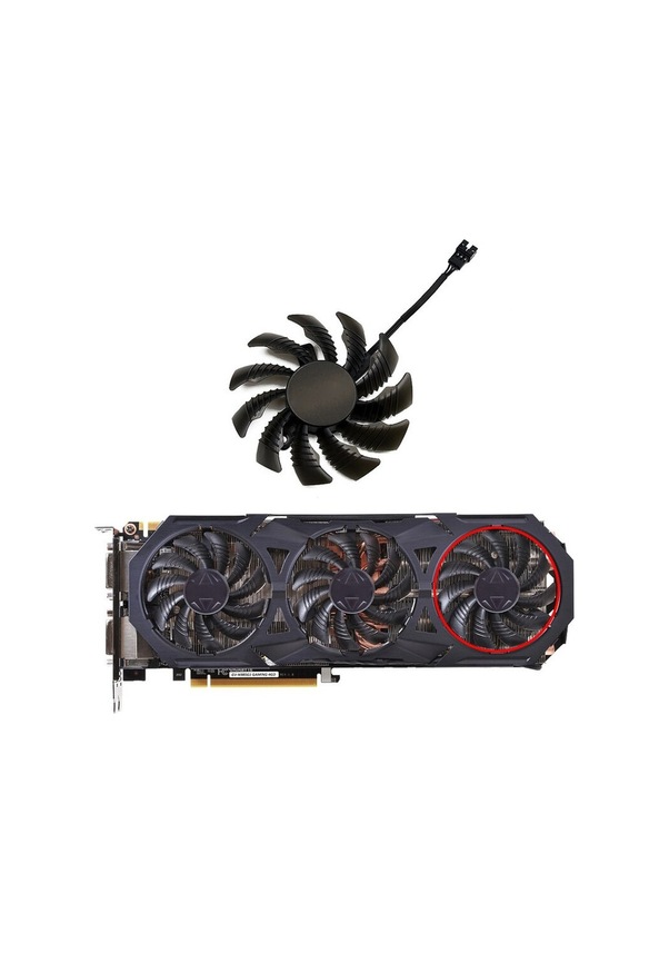 Gubisi 3pin-fan-75mm 2/3pin Gtx970 Soğutucu Fanlar Pld08010s12h ...