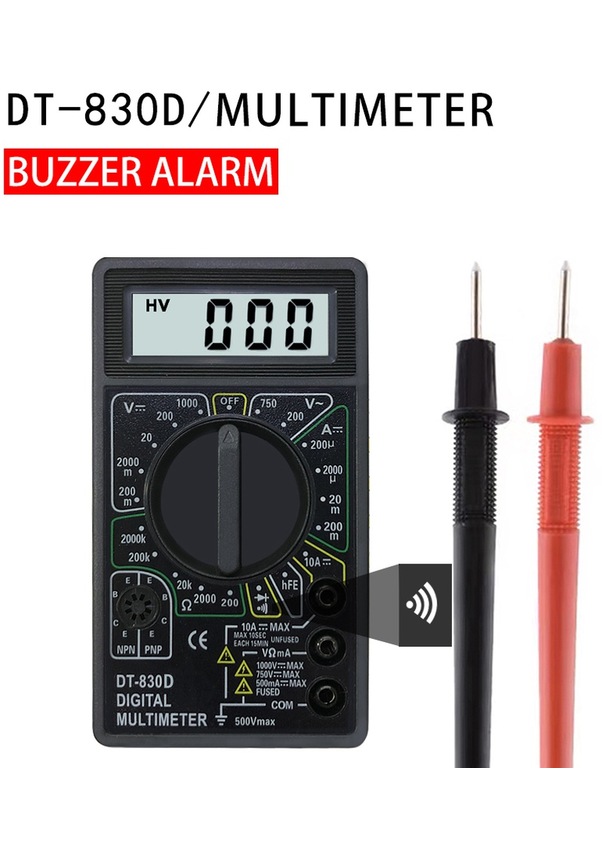 Dt-830d-dt-830 Buzzerli Dijital Multimetre Kare Dalga Çıkış Gerilimi ...