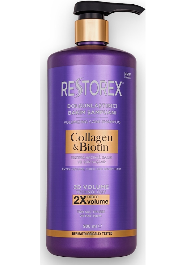 Restorex Collagen & Biotin Hacimsiz Saçlar Için Dolgunlaştırıcı Şampuan ...