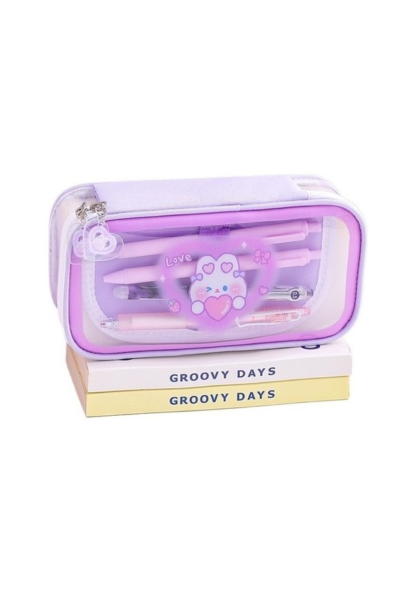 Khalid Bain Yıkanabilir Yeni Büyük Kapasiteli Şeffaf Kalem Kutusu, Yüksek Değerli Sevimli Kalem ...