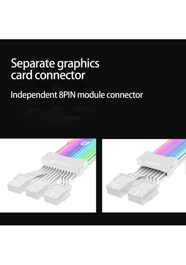 Treasures Bilgisayar Rgb Psu Uzatma Kablosu Kit, 18awg, 3x8pın, Atx ...