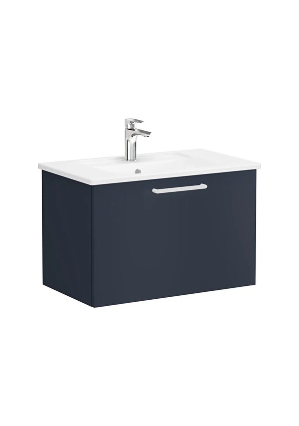 68222 Vitra Root Flat Tek Çekmeceli Lavabo Dolabı, 80 Cm, Mat Lacivert ...