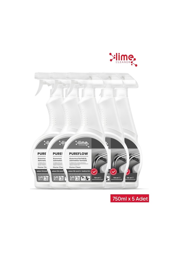 Lime Cleaner Pureflow Armatür Banyo Temizleyici Kireç ve Leke Sökücü 5 ...