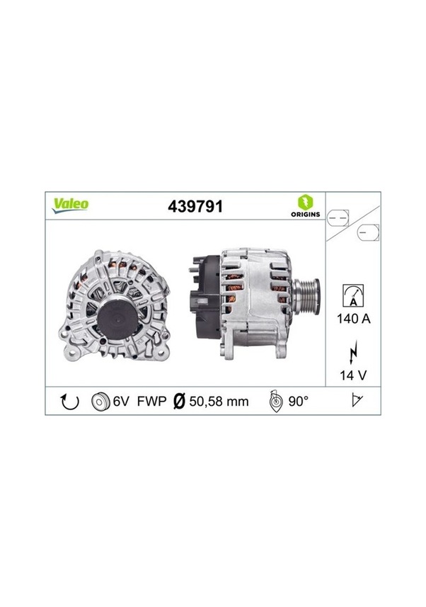 Valeo 12V Alternatör Dinamo 140 A Lın2 Audi-Seat-Skoda-Vw N11.1290 ...