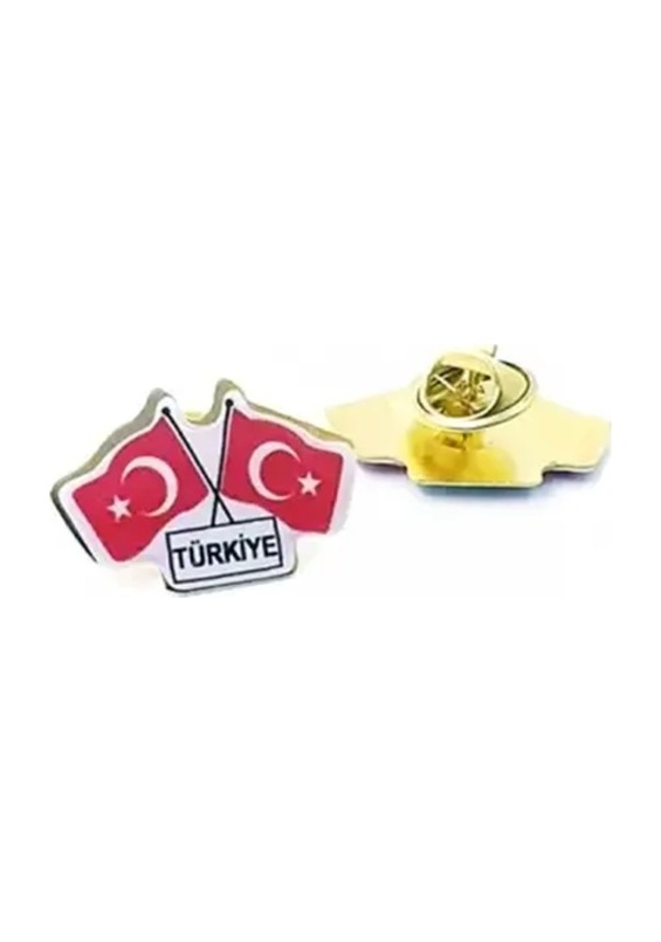 Türk Bayrağı İkili Yaka Rozet 10'adet Çok Renkli Fiyatları ve Özellikleri