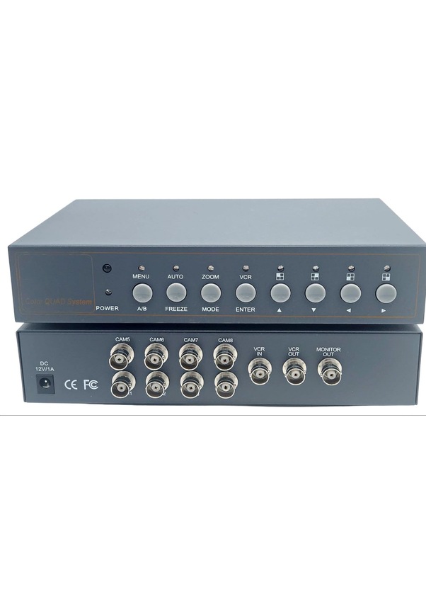 8 Channel Analog Cctv Video Multiplexer Color Quad Processor Scre ...