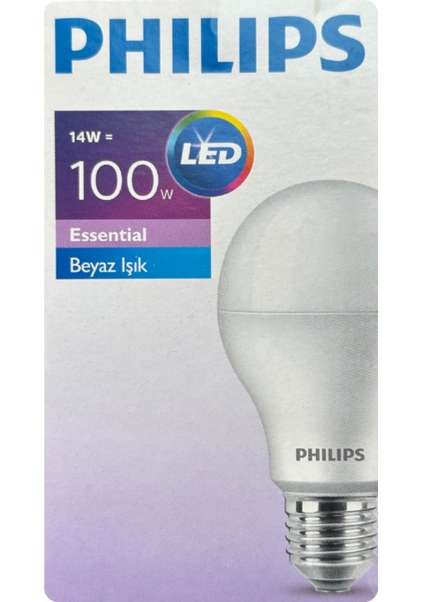 10 Adet Philips 14w 100w Beyaz Işık E27 Duylu Kalın Duy Led Ampul ...
