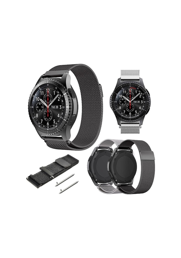 Samsung Galaxy Watch 46 Mm Sm-R800 Kordon Çelik Kayış Milano-Gümüş ...