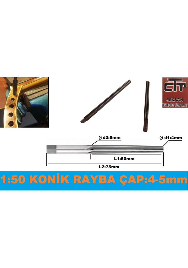 Konik Ahşap Delme Rayba 1:50 Oran Çap 4mm-5mm Fiyatları ve Özellikleri