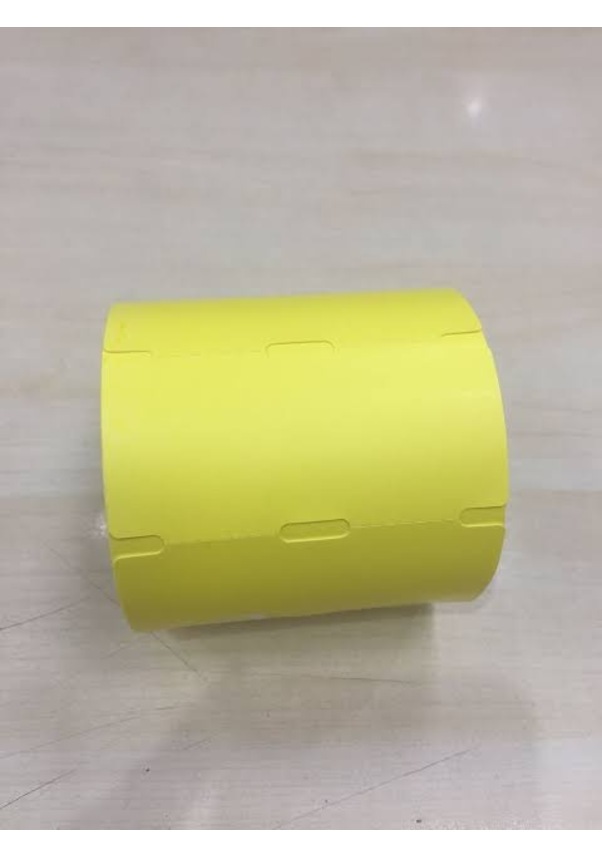 100x38 Raf Etiketi Ortadan Çeltekli Sarı 1 Rulo 350 Sarım Fiyatları ve ...