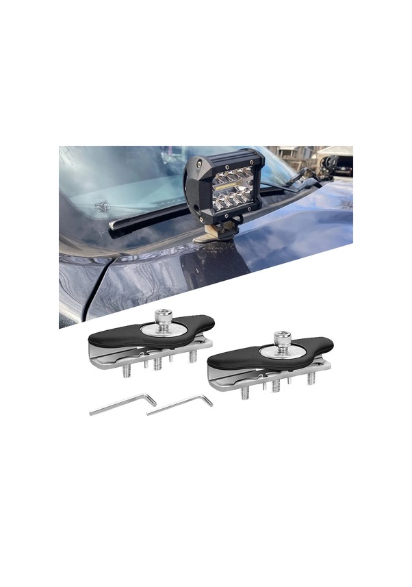 1 Çift Kaput Araba Işık Braketi Evrensel Metal Led Hıd Offroad Suv ...